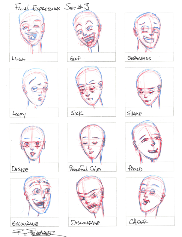 Facial Expression Sketches Set #3 — Blog of an Interactive Storyteller