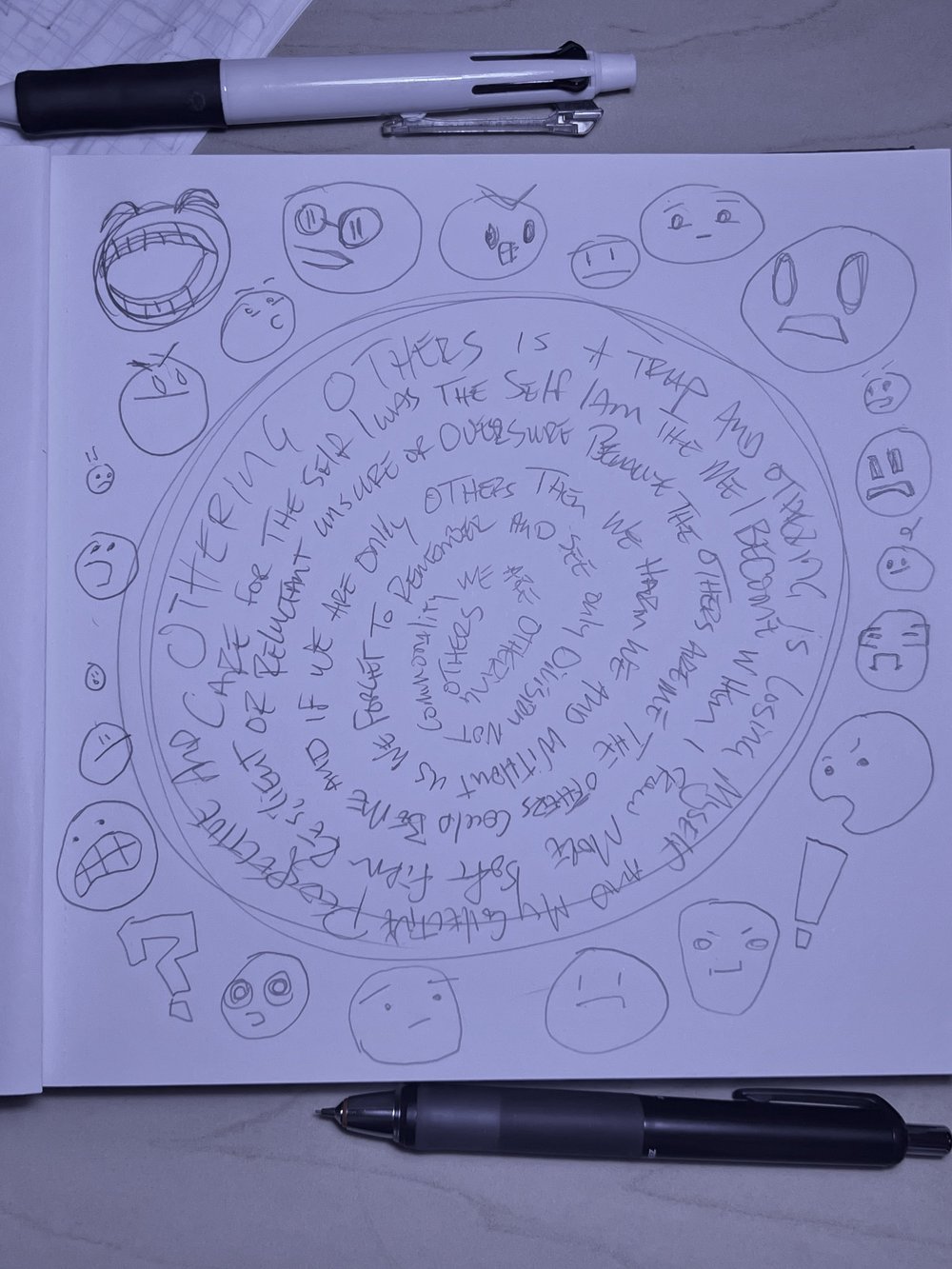 Journaling about othering and connecting to others outside my bubble ...