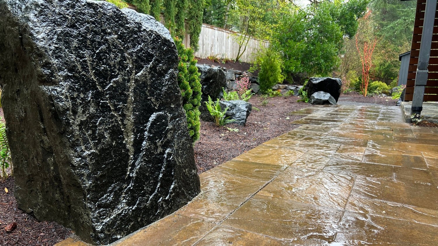 Landscape Boulder Placement Portland Oregon