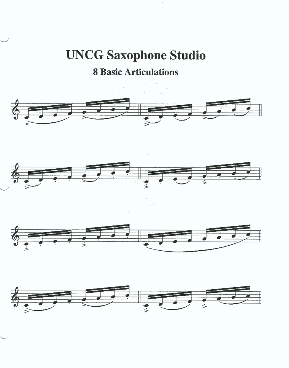 8 basic articulations — stusek saxophone repair