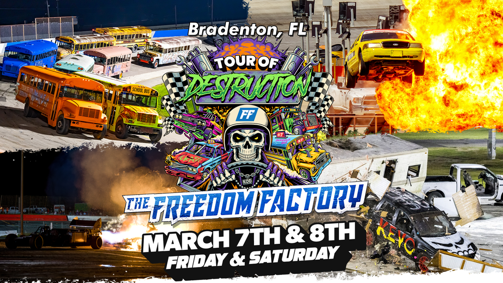 TOUR OF DESTRUCTION - School Bus Racing & Demolition Derby Series