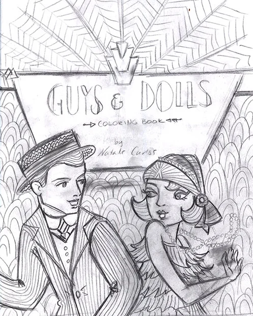 1920s Coloring Book Cover — Natalie Curtiss Art & Design