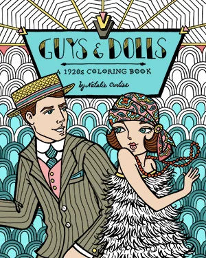 1920s Coloring Book Cover — Natalie Curtiss Art & Design