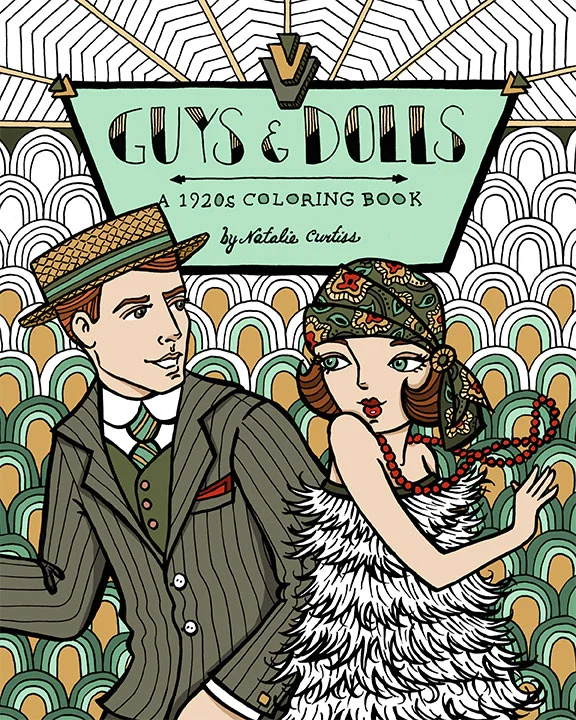 1920s Coloring Book Cover — Natalie Curtiss Art & Design