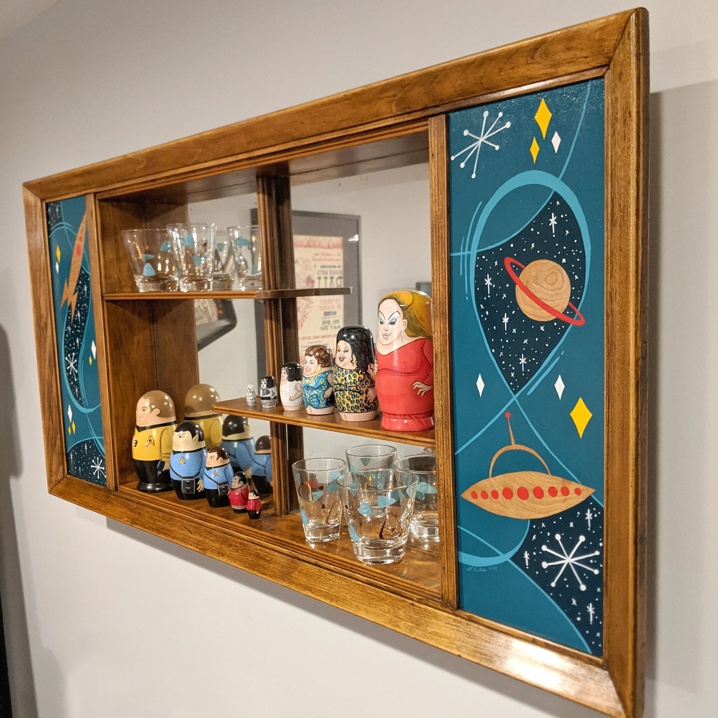 Restored Vintage Shadow Box — Natalie Curtiss Illustration