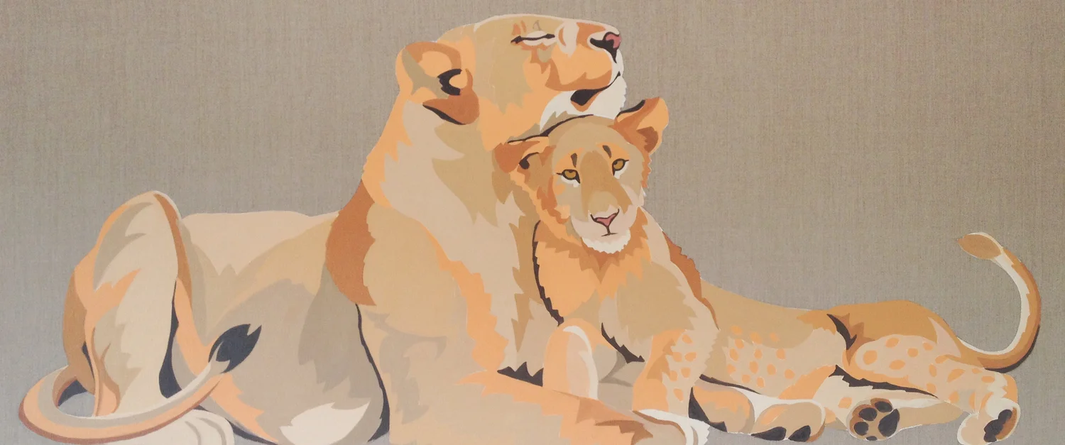 Lioness & Cub Painting — Sam Charles Art