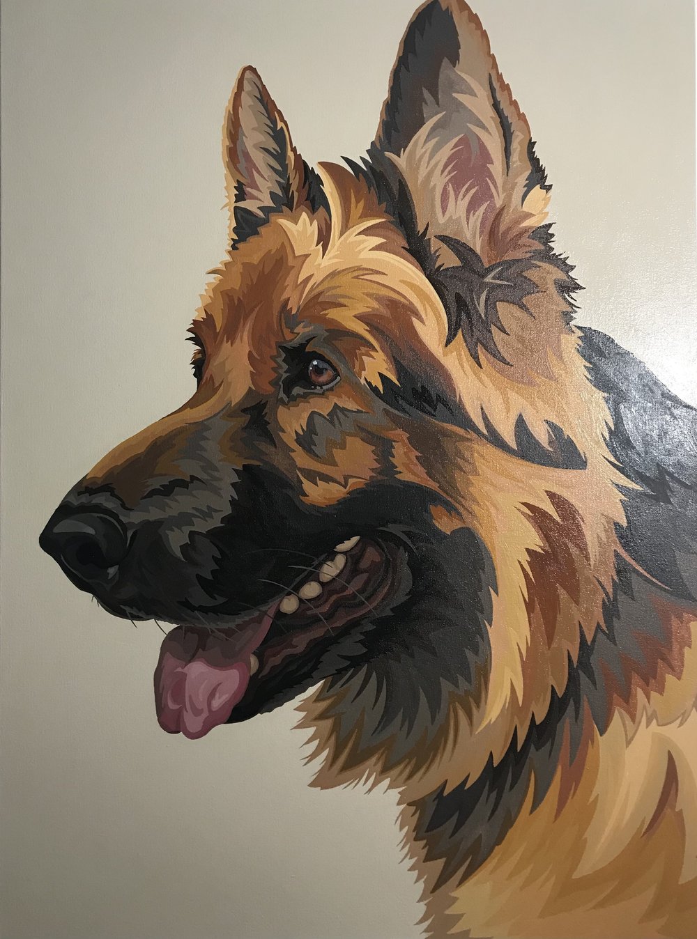 German Shepherd Painting — Sam Charles Art
