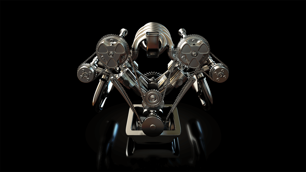 V6 Engine Animation