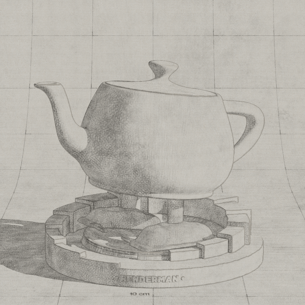 RenderMan NPR Pencil Preset | IRONIC3D