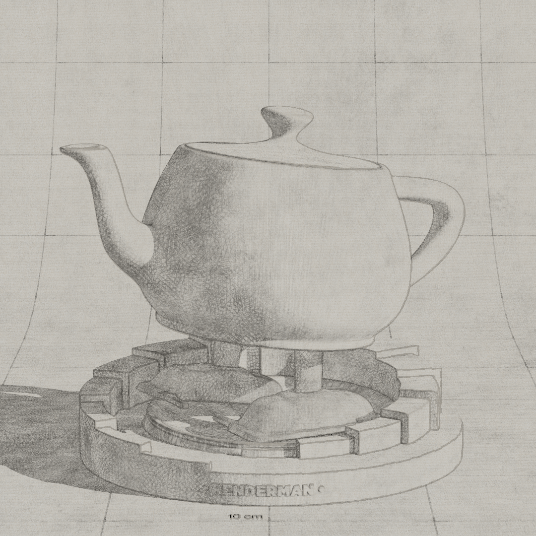 RenderMan NPR Pencil Preset | IRONIC3D