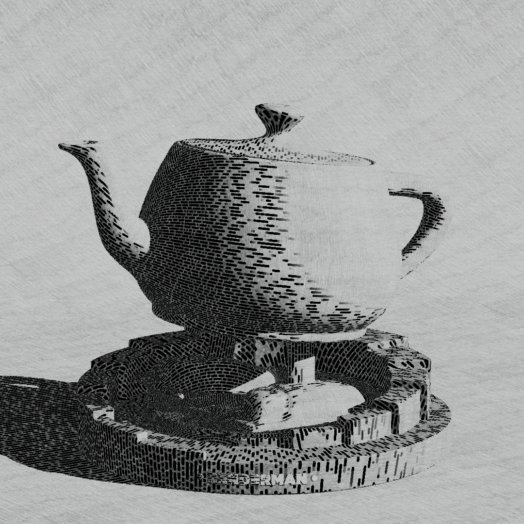 RenderMan NPR Shaded Dash Preset | IRONIC3D