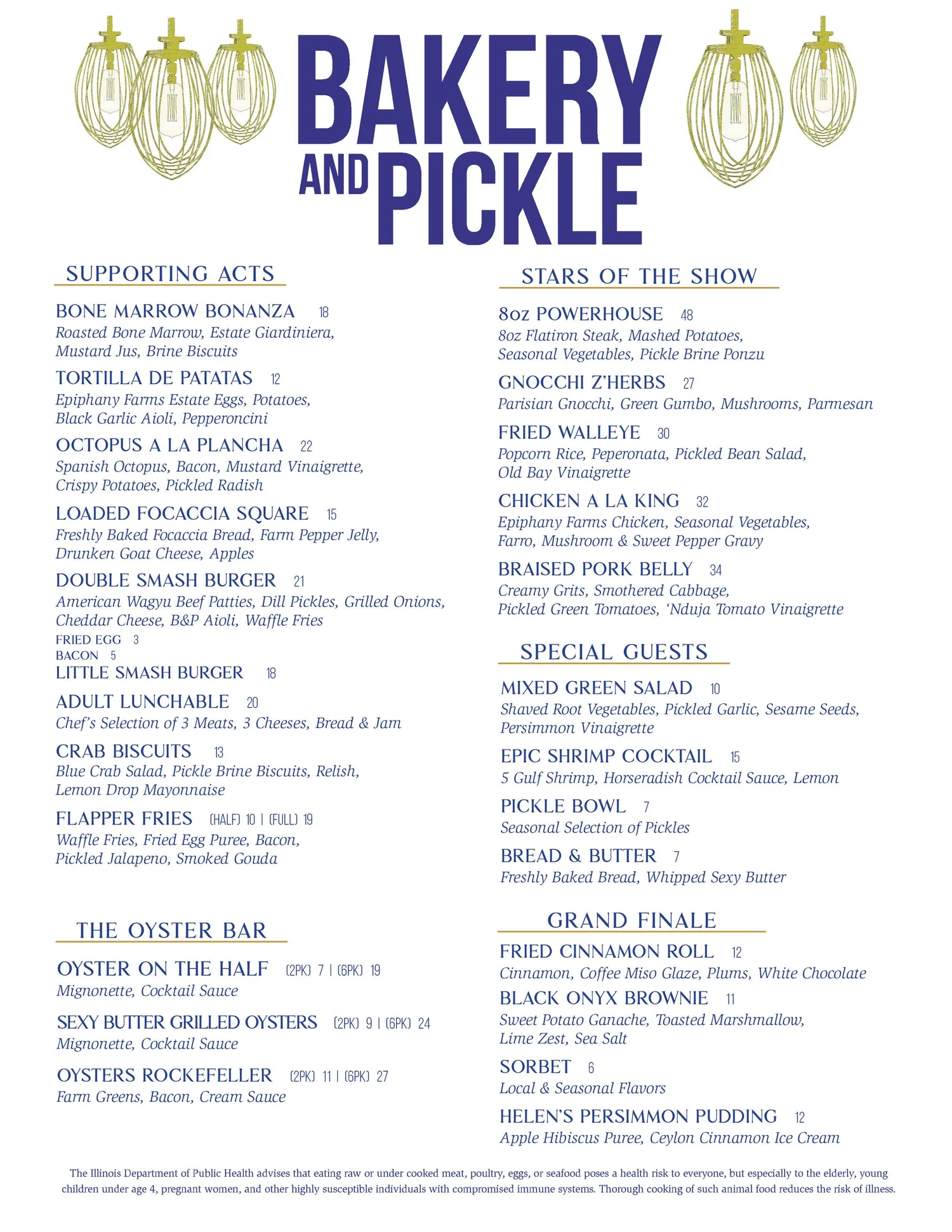 Menu — Epiphany Farms Hospitality Group