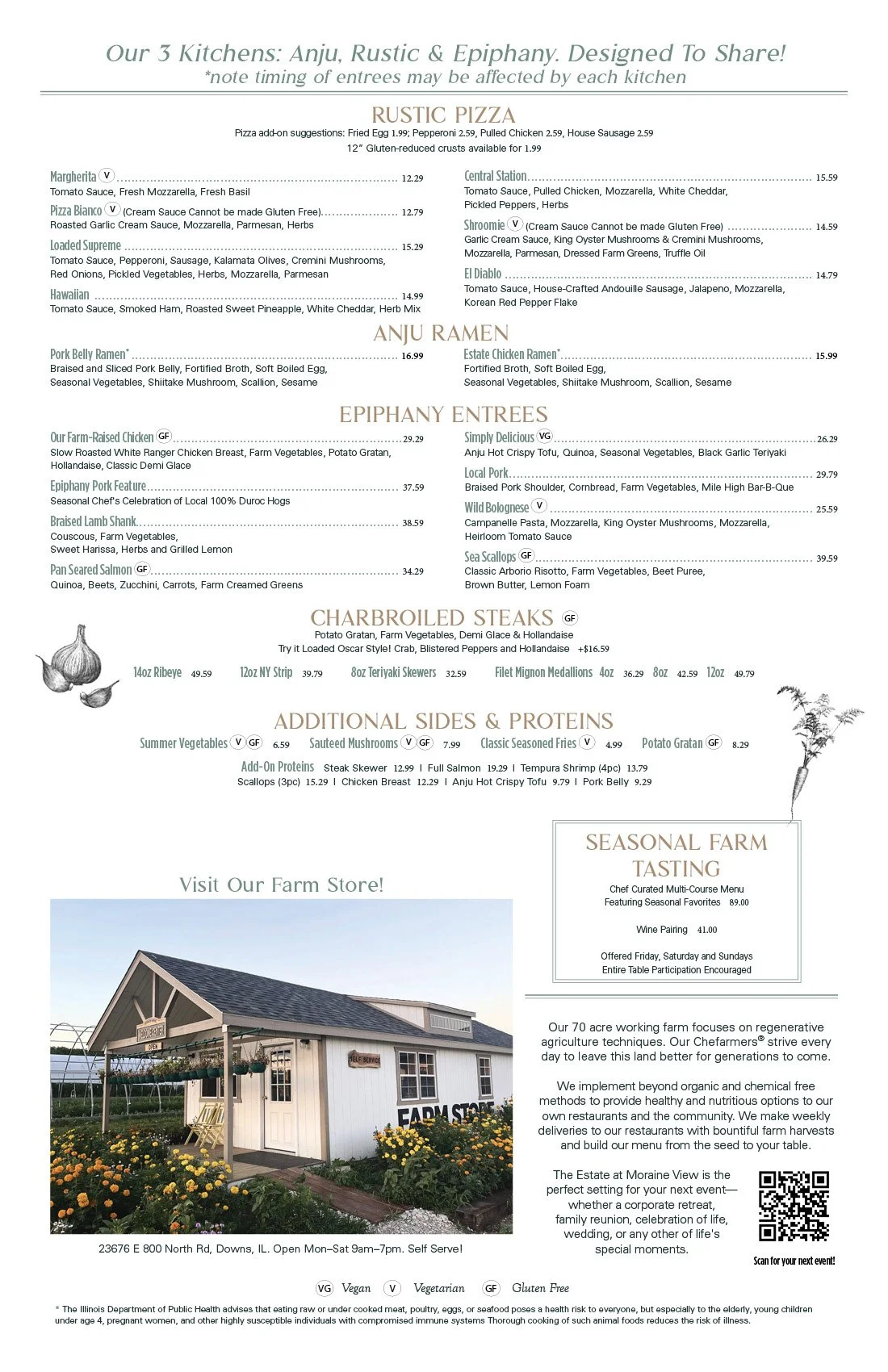 Menu — Epiphany Farms Hospitality Group