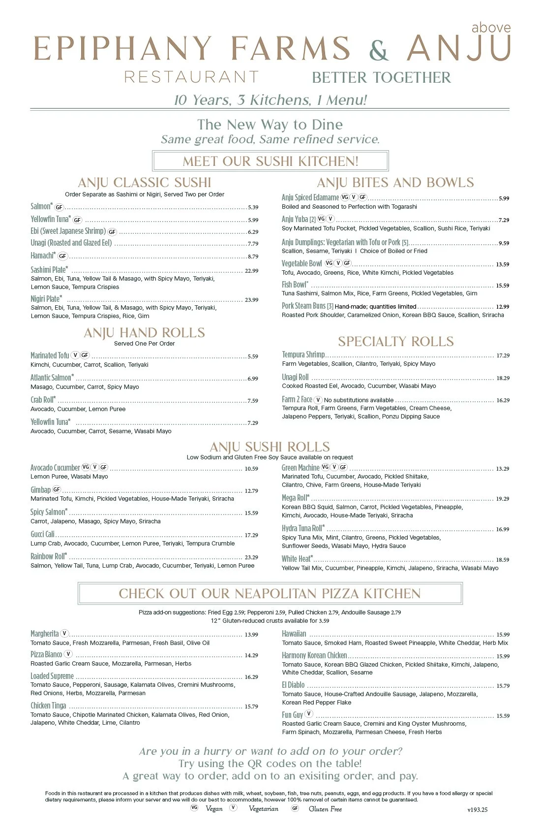 Menu — Epiphany Farms Hospitality Group