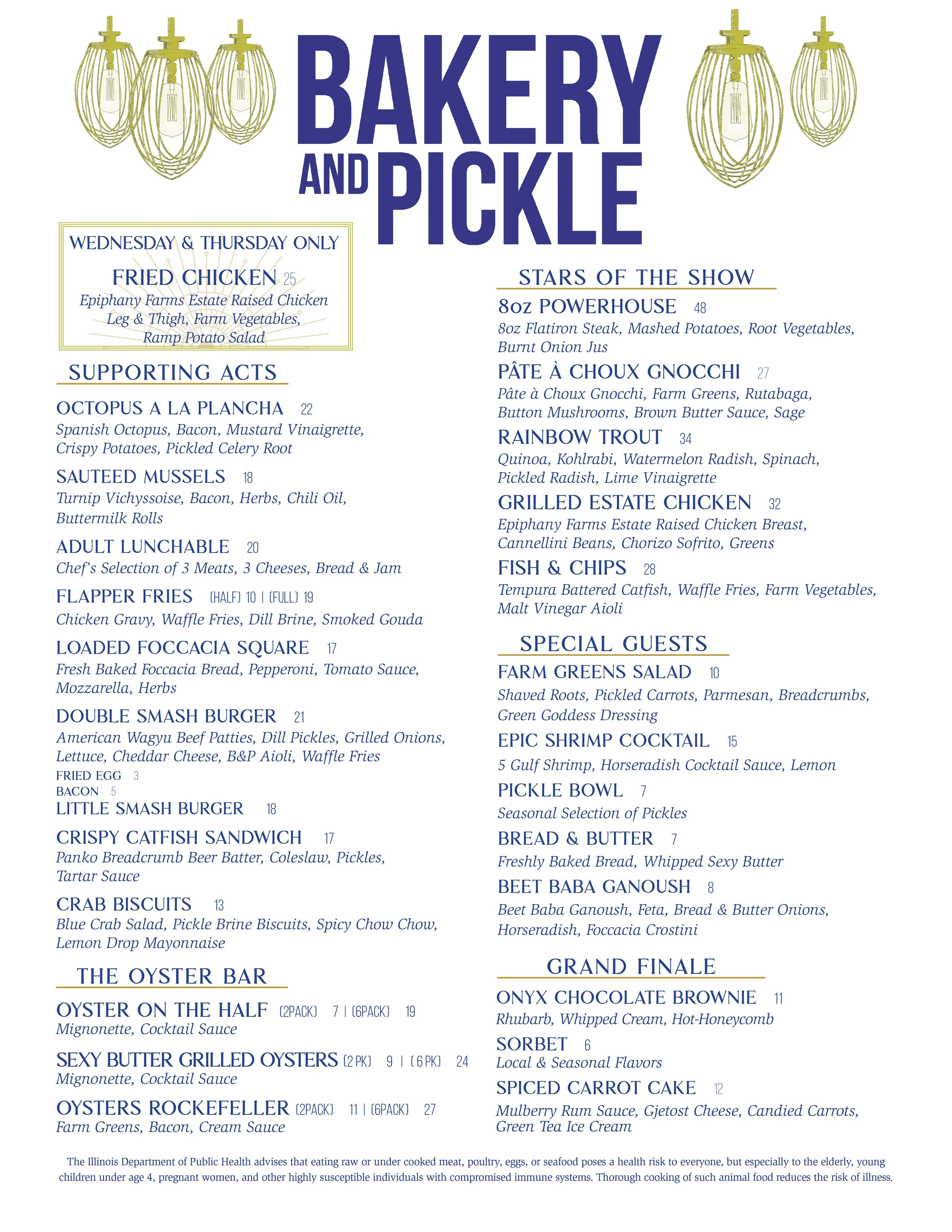 Menu — Epiphany Farms Hospitality Group