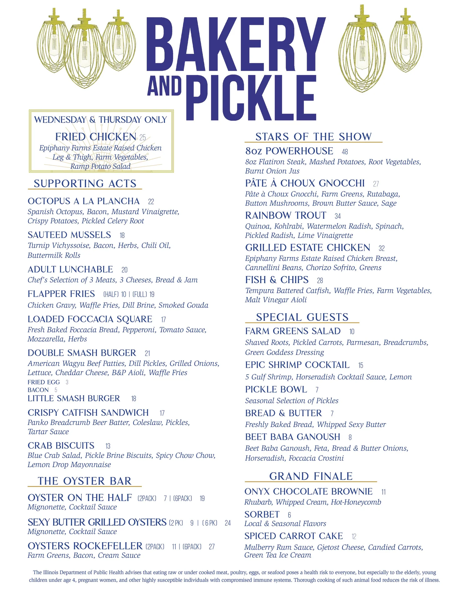 Menu — Epiphany Farms Hospitality Group