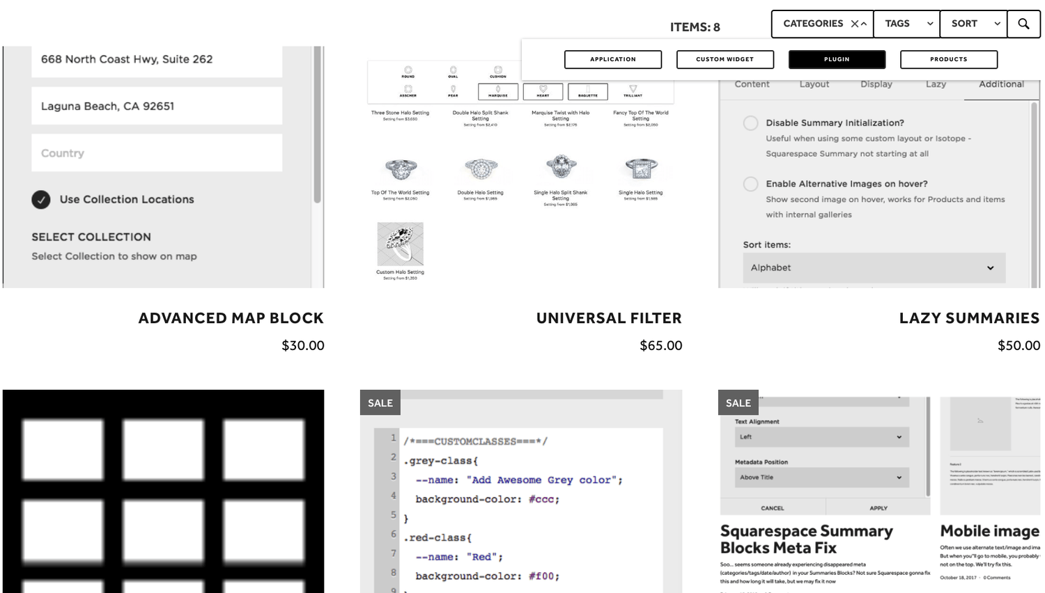 Squarespace Plugins Store