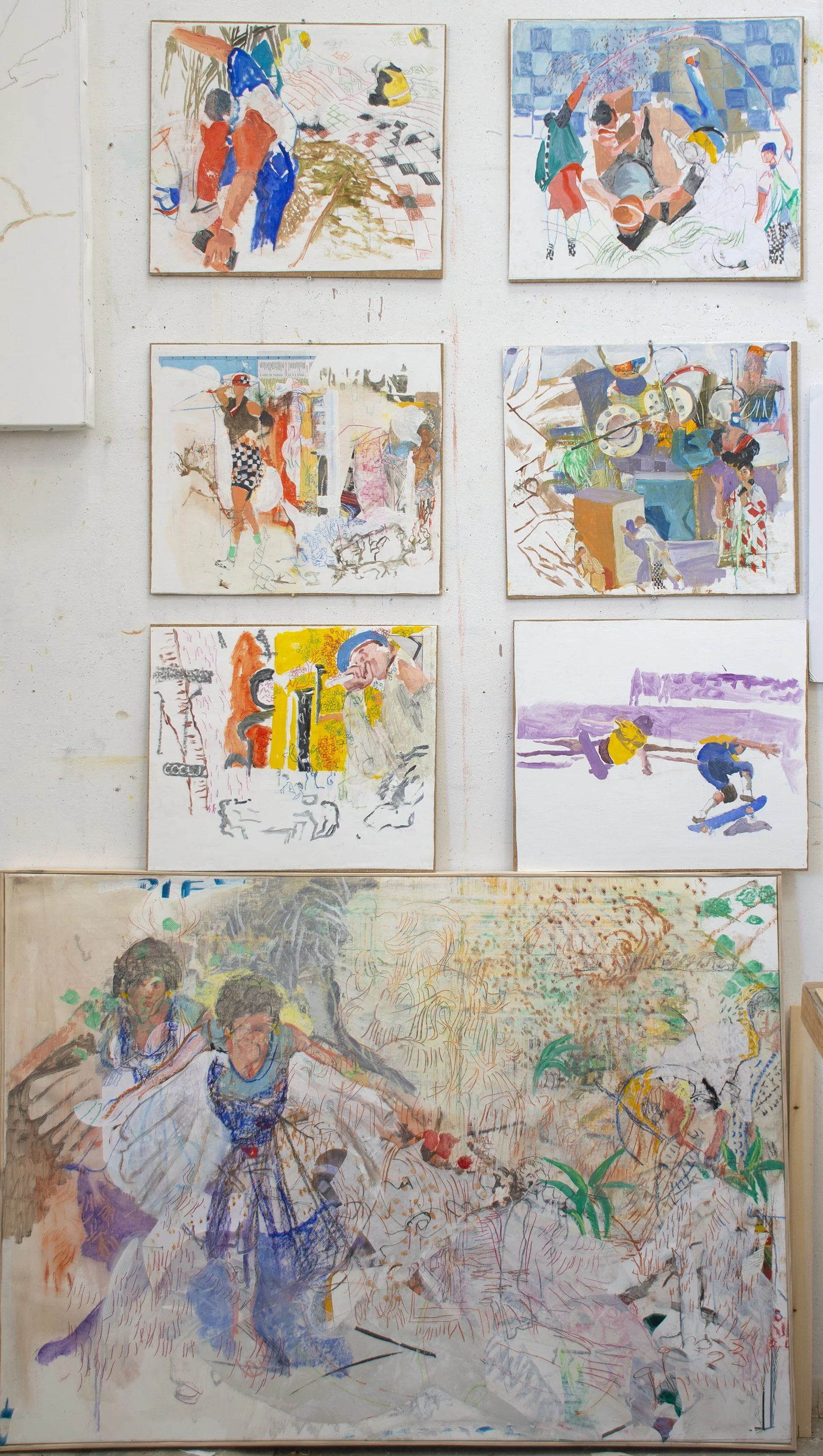 watercolor/collage #9 of 12 / stretched paintings for the petAow ...