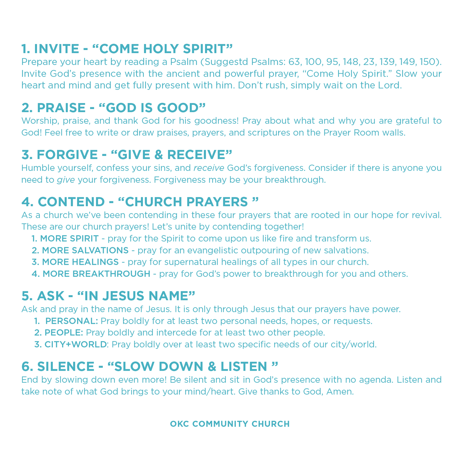 OKC Community Church — Prayer Room