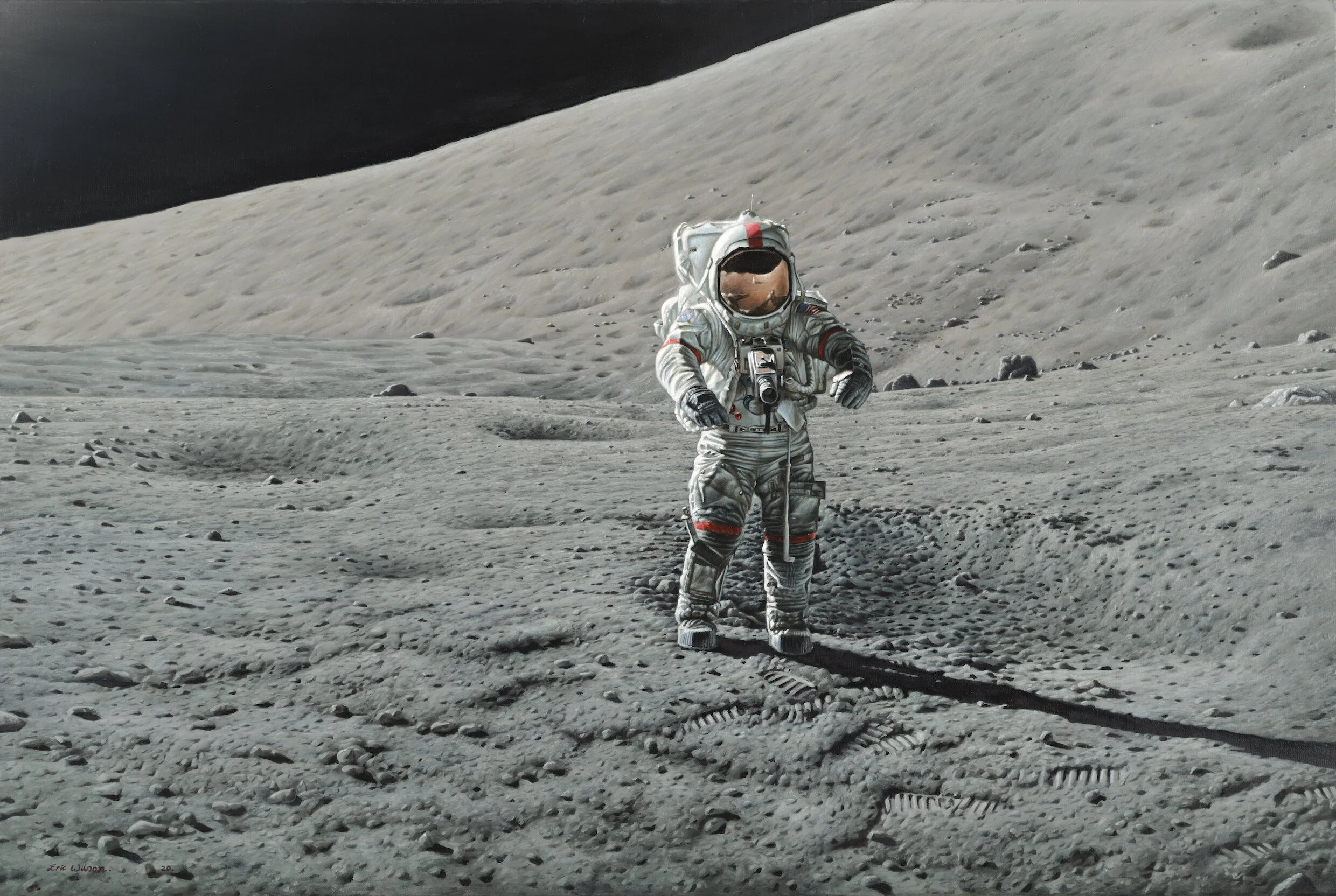 Eric Wilson Fine Art Painting The Apollo Astronauts Apollo 15 And 17 