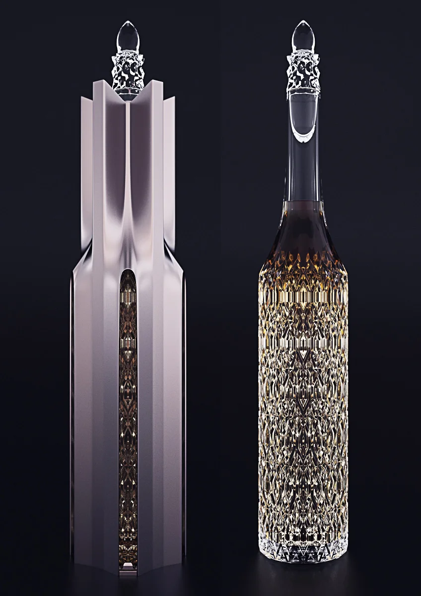 Cathedral Cognac bottle — luxury and high-end design