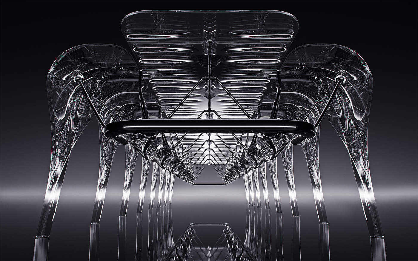 Moses, acrylic bench concept — luxury and high-end design