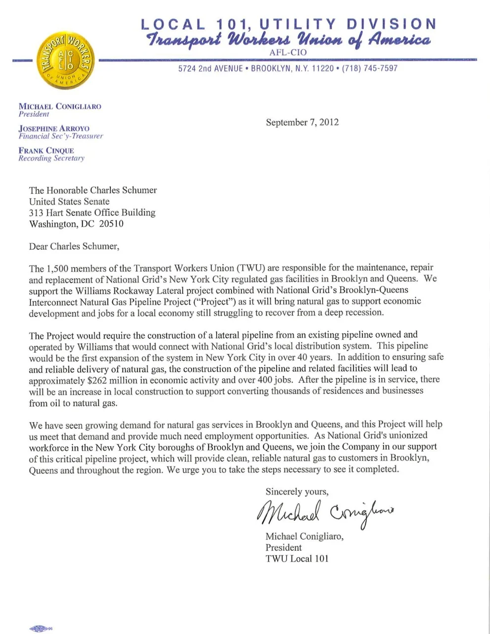 Campaigns — Transport Workers Union Local 101