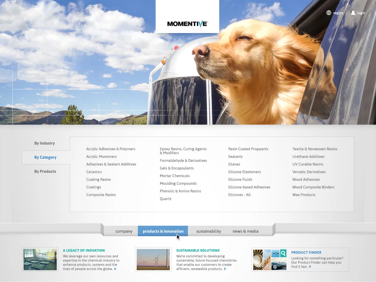 Momentive Chemistries: Website — Gari Cruze, copywriter.