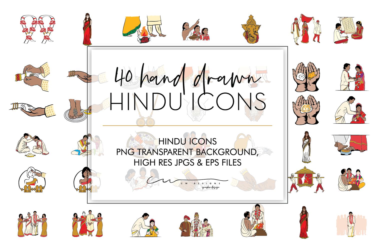 Indian Wedding Symbols Fonts