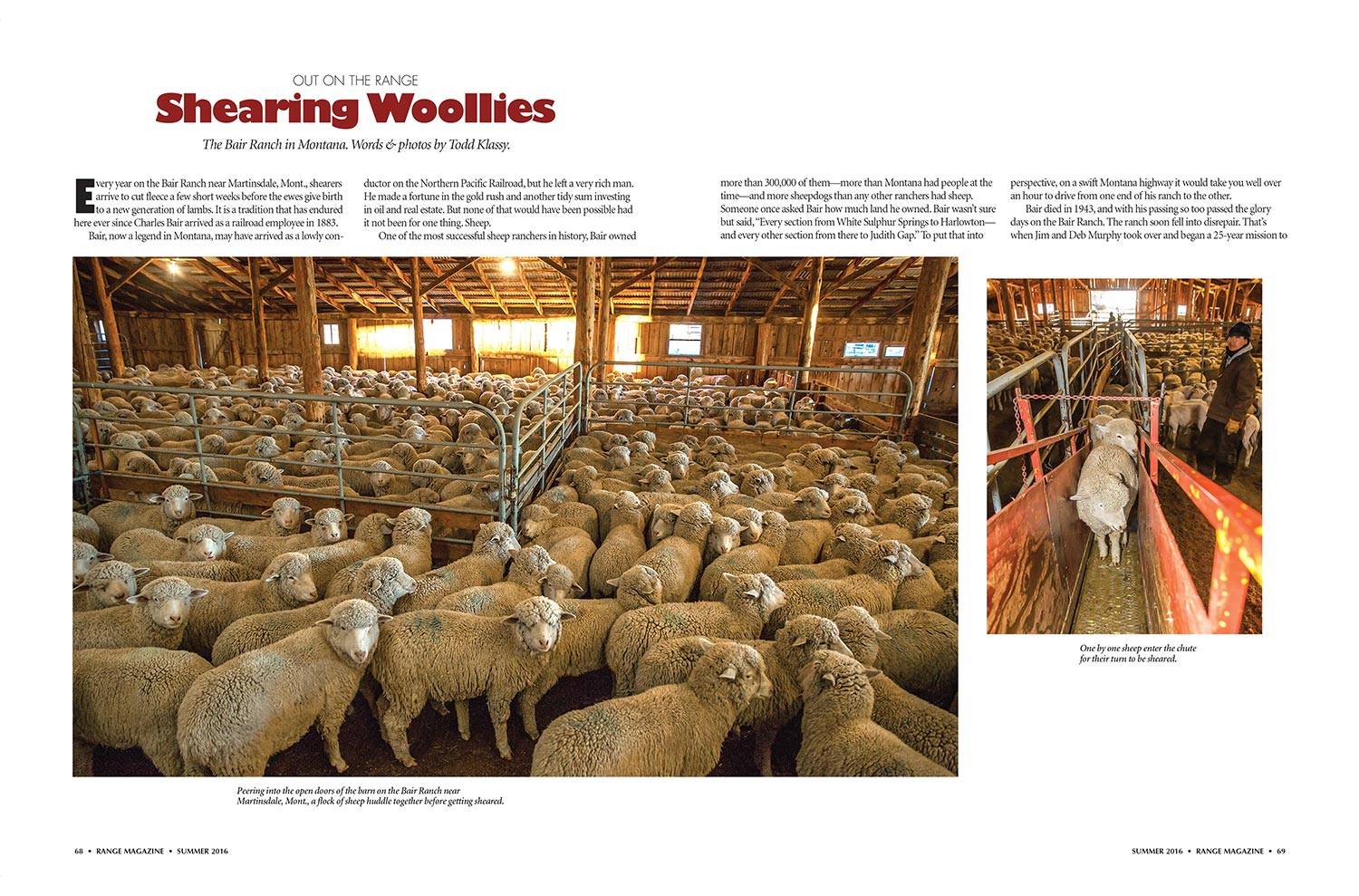 Photos of Bair Ranch in Magazine - Todd Klassy Photography