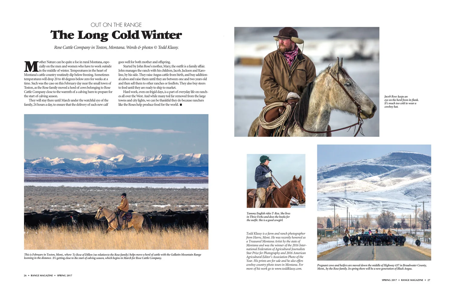 Cowboy photos published in Range Magazine - Todd Klassy Photography