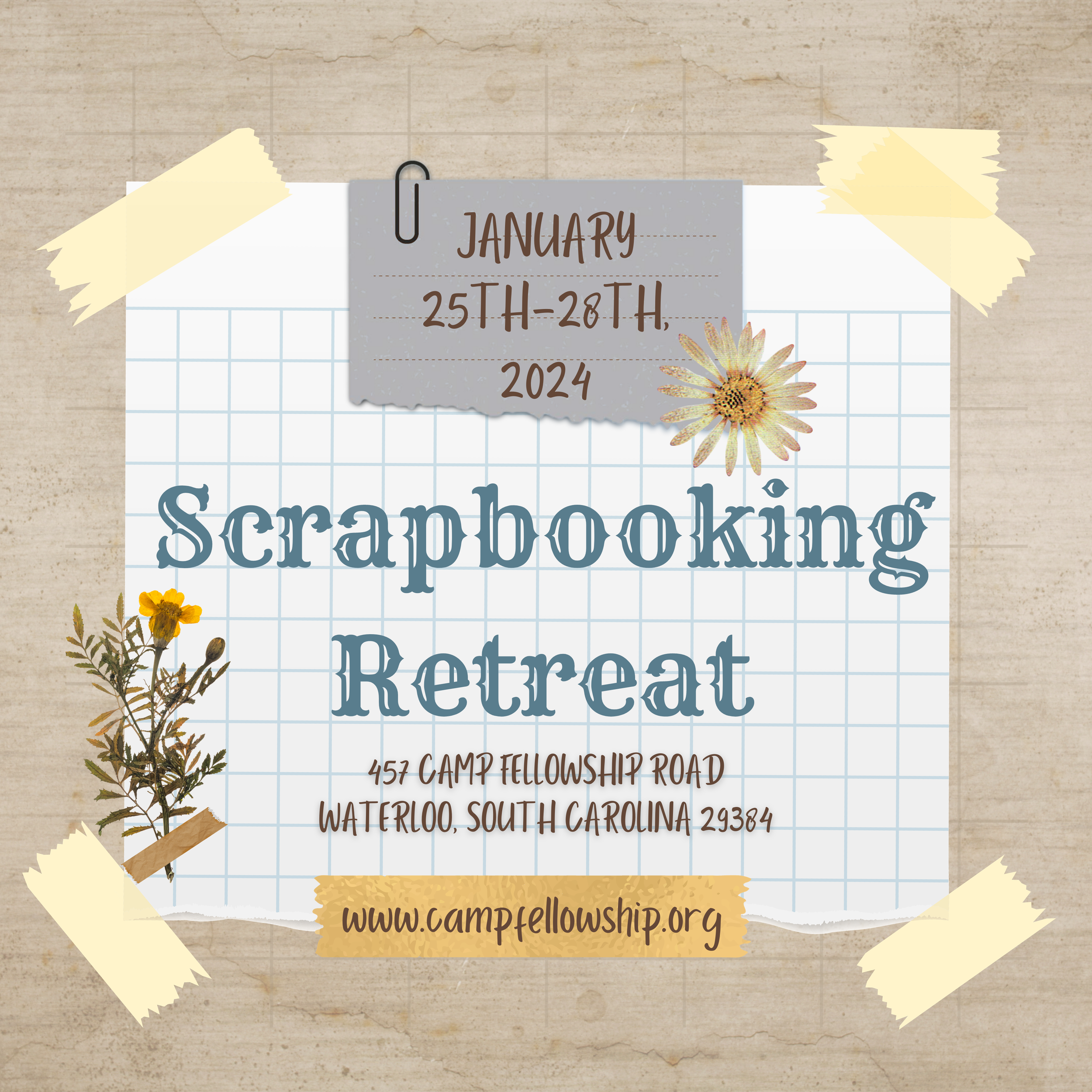 January Scrapbook Retreat — Fellowship Camp and Conference Center