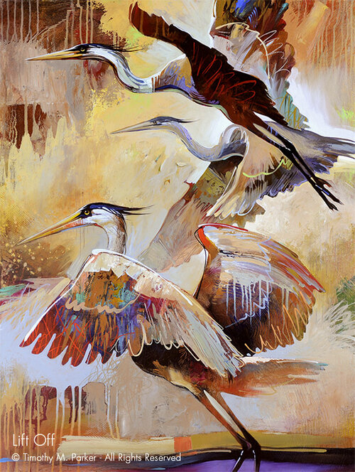 Bird Art, Tropical Bird Paintings, Blue Heron Art, Egrets, Horse Art ...