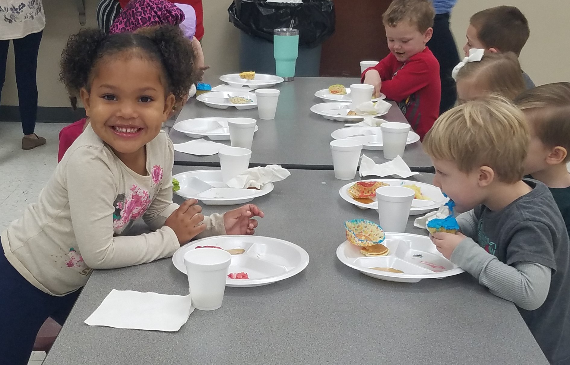 Kids Eating Lunch At Preschool