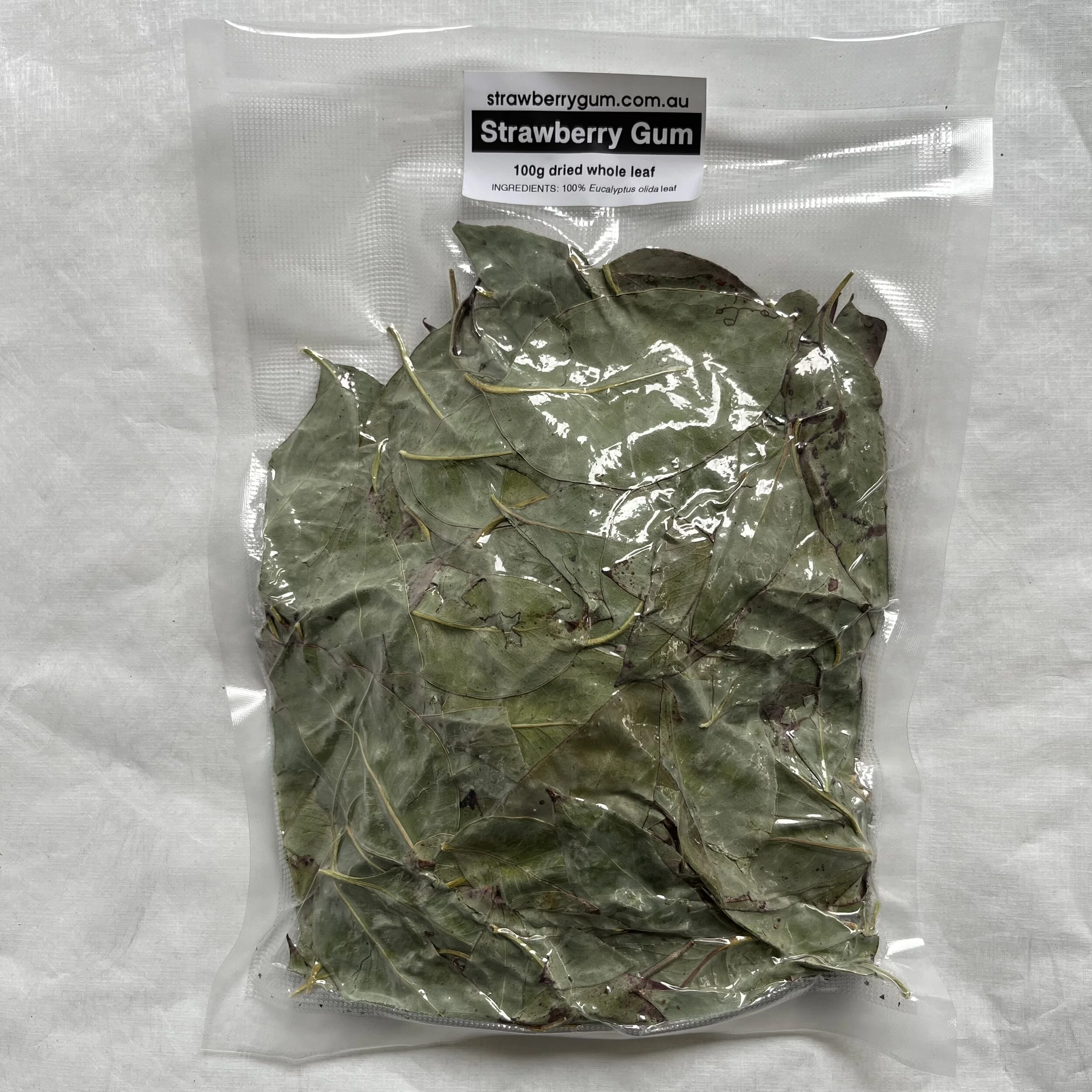 Strawberry gum whole leaf — StrawberryGum.com.au