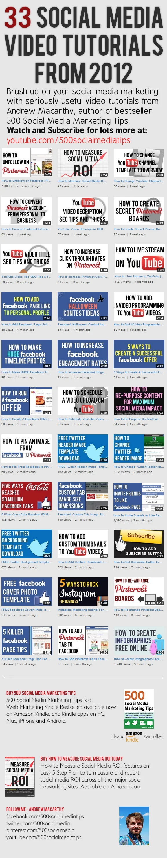 33 Social Media Video Tutorials [INFOGRAPHIC] — Andrew Macarthy ...
