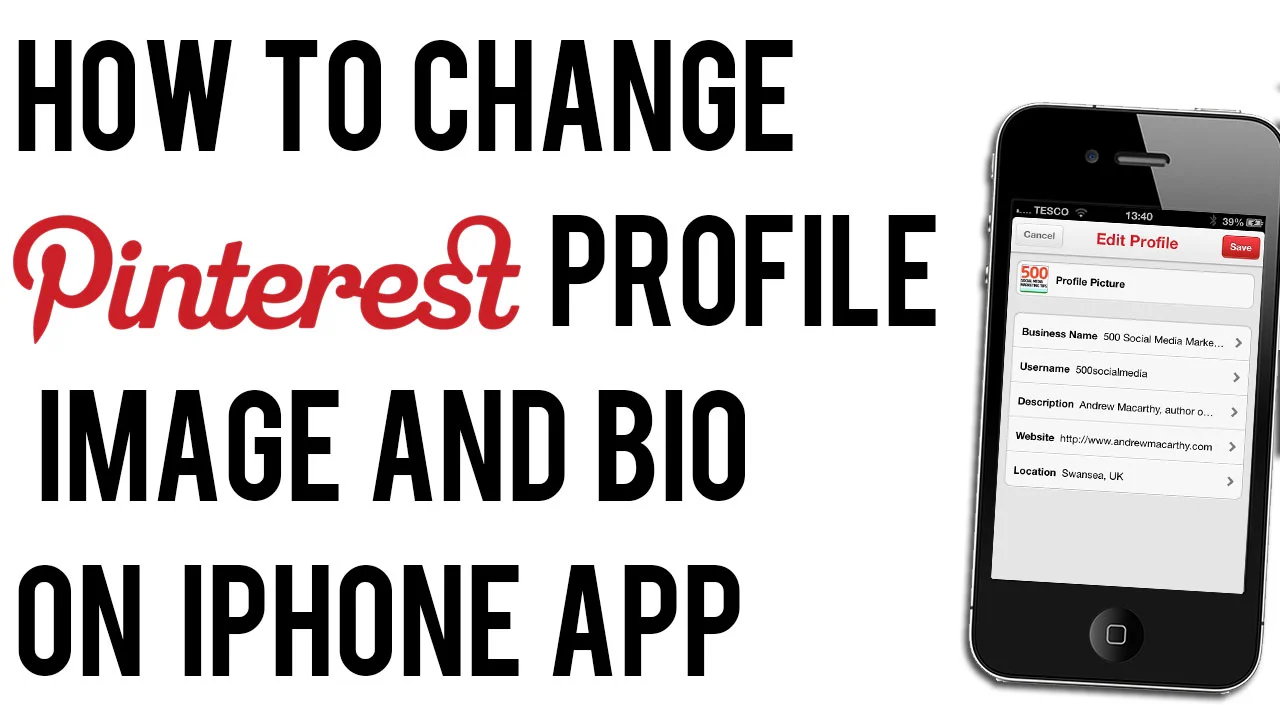 How to Change Pinterest Profile Photo or Bio on iPhone | Edit Pinterest ...