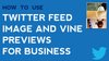 3 Ways to Use Twitter Feed Image and Vine Previews For Business ...