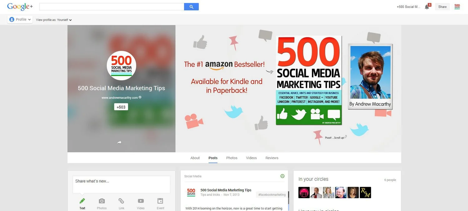 Google Plus Cover Photo Dimensions Size 2014 and Template — Andrew ...