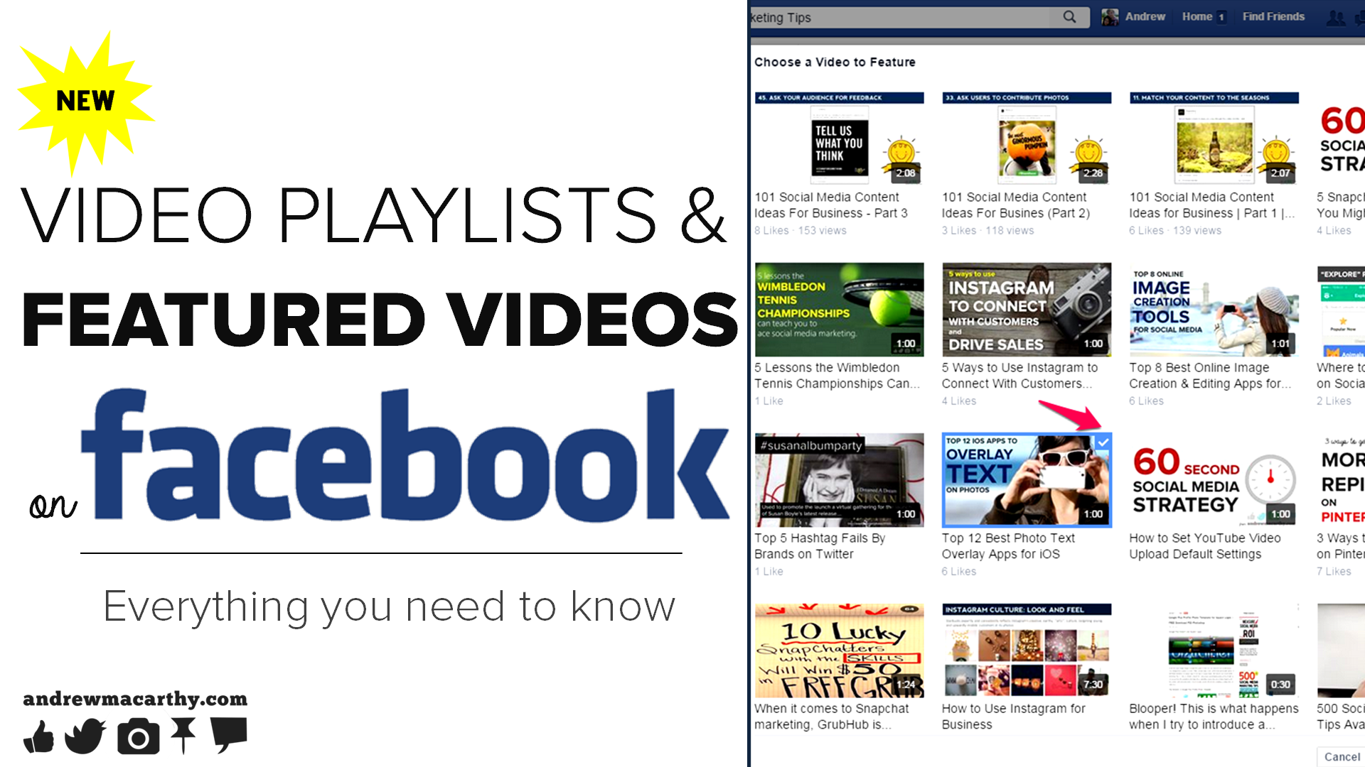 How To Make Video Playlists And Add A Featured Video On Facebook Pages 