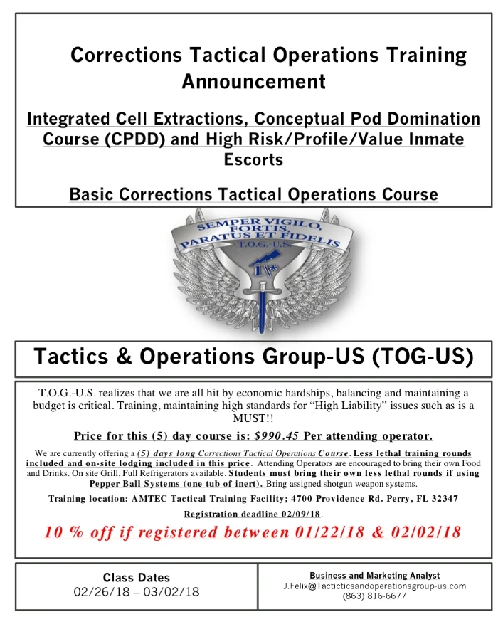 Cell Extraction Training — News & Information, Tactics and Operations ...