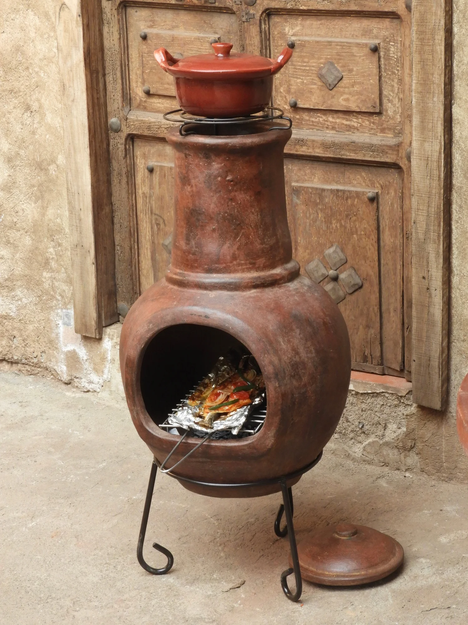 Mexican Sol-y-Yo Chimeneas are made by hand for Outdoor Cooking ...