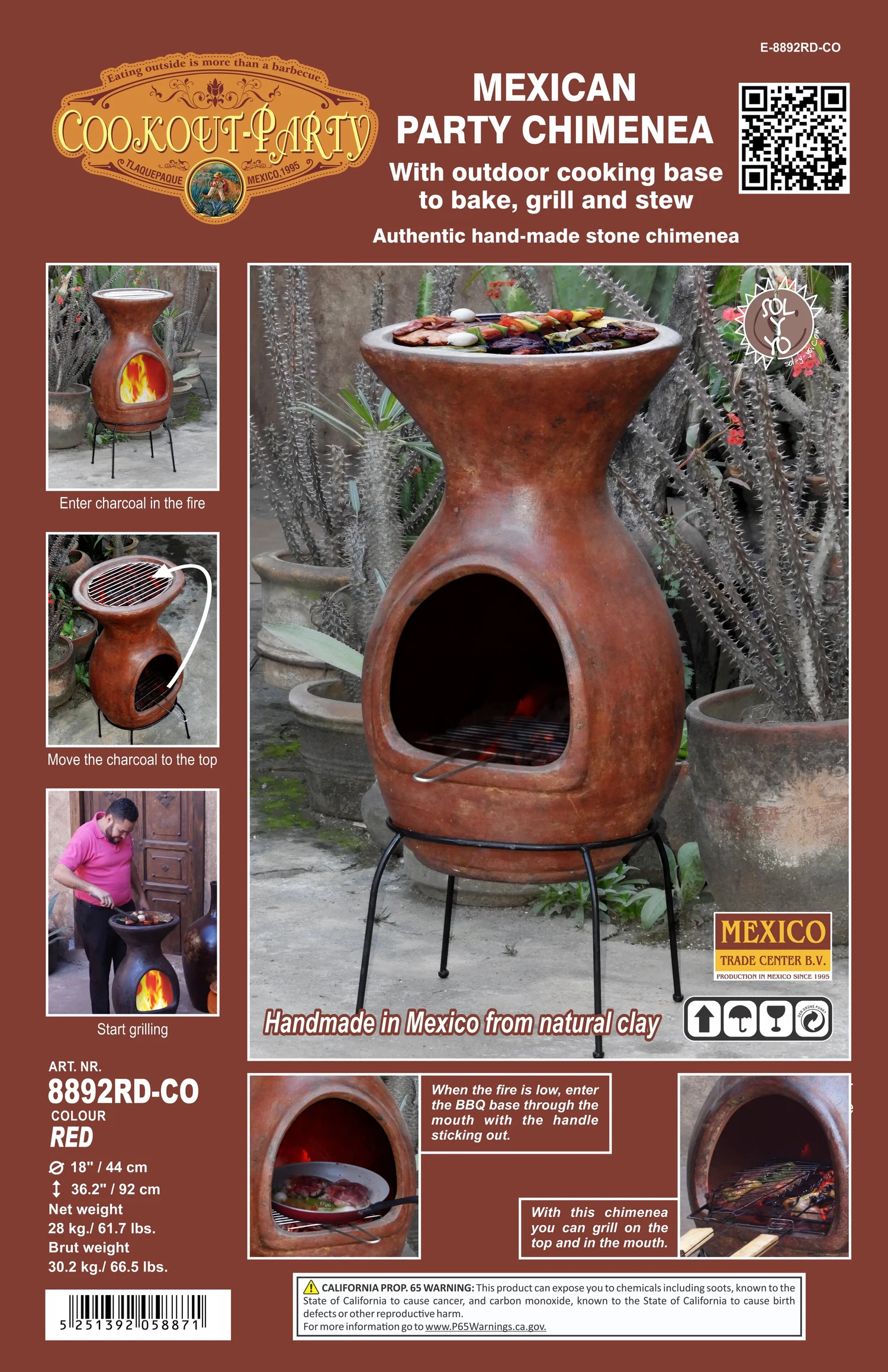 BBQ Chimenea | Cookout-Party