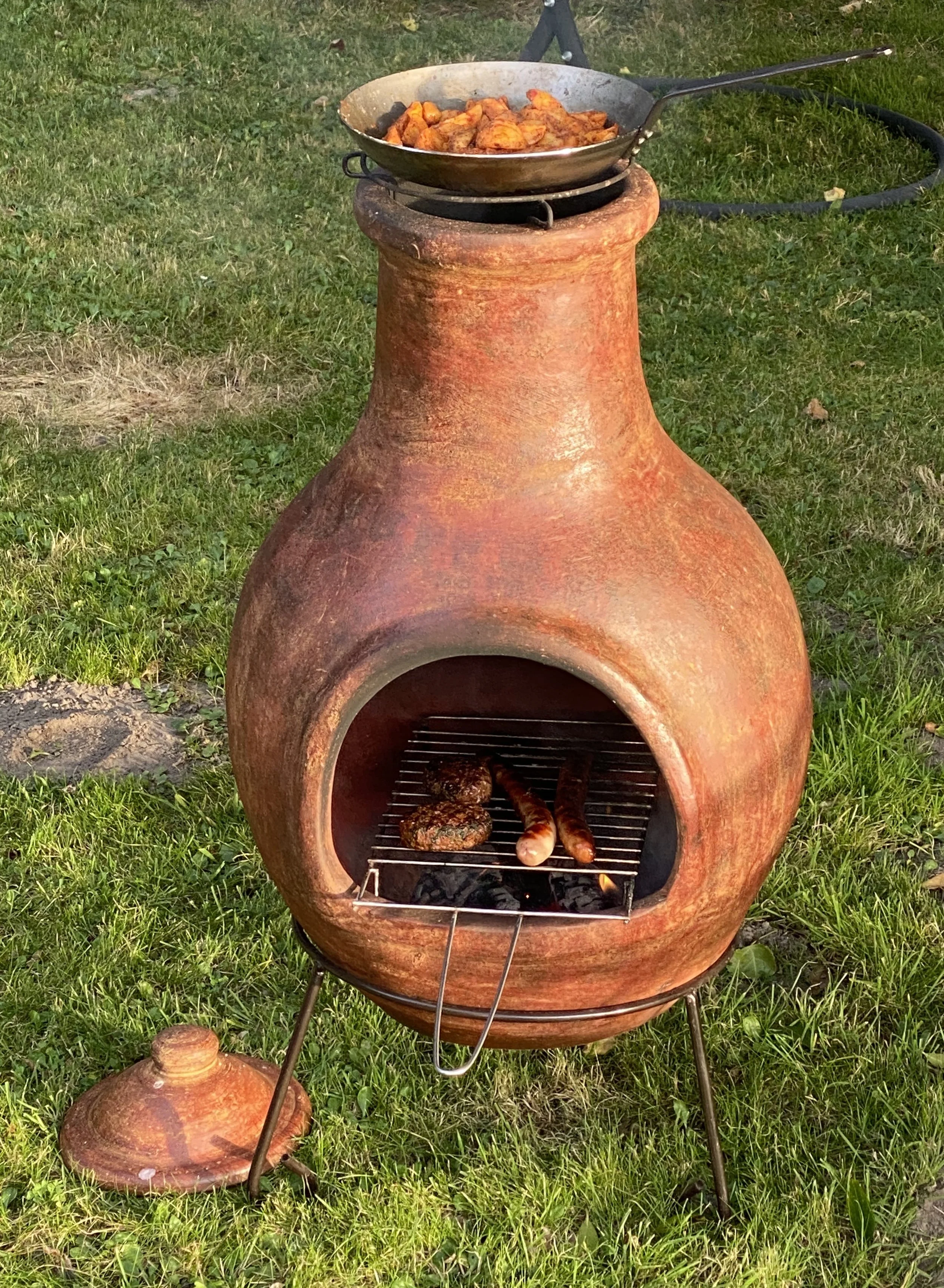 Mexican Sol-y-Yo Chimeneas are made by hand for Outdoor Cooking ...