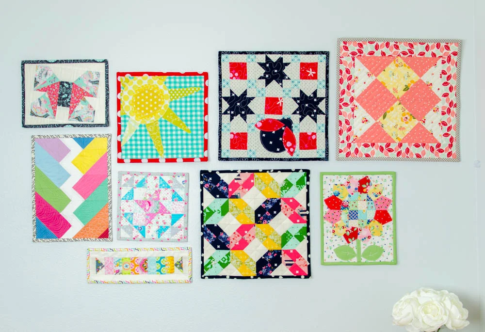 Free Mini Quilt Pattern: Quarter Square Triangle Quartet!