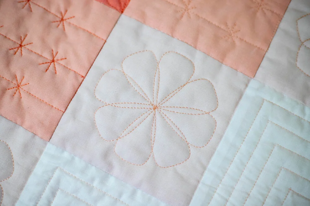 How to Quilt a Flower Motif with or without Quilting Rulers - Color By ...