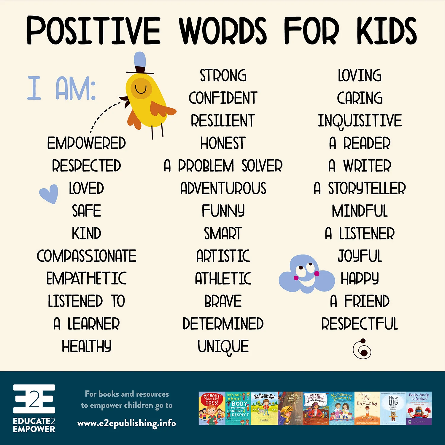 Positive Words For Kids Educate2Empower Publishing Positive Words For Kids Educate2Empower Publishing