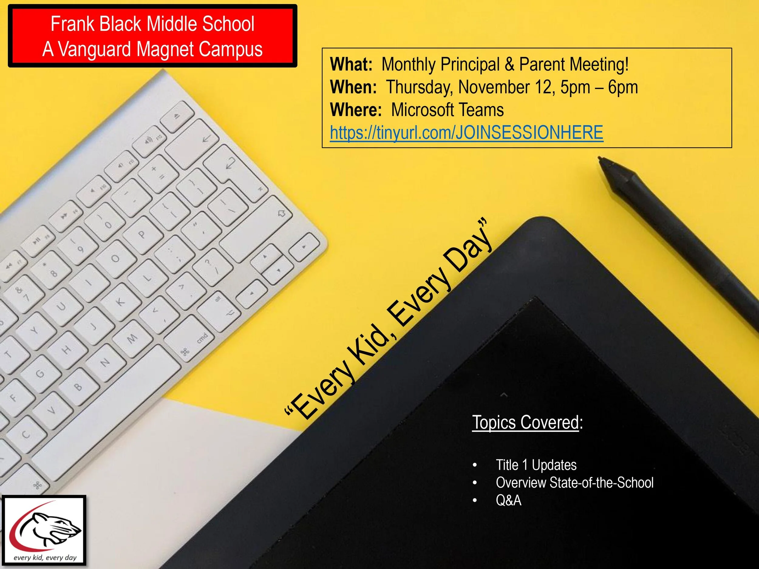 News — Frank Black Middle School Parent Teacher Organization