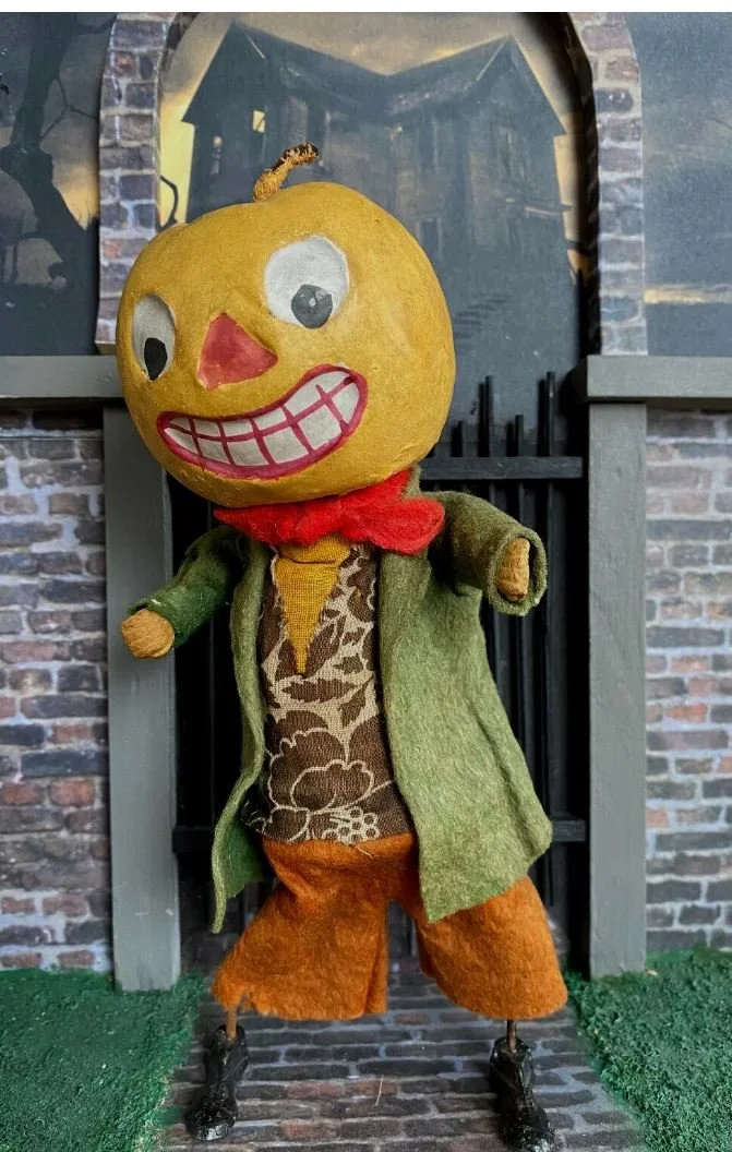 Antique Halloween, Circa 1920's Mechanical Dancing JOL Automaton ...