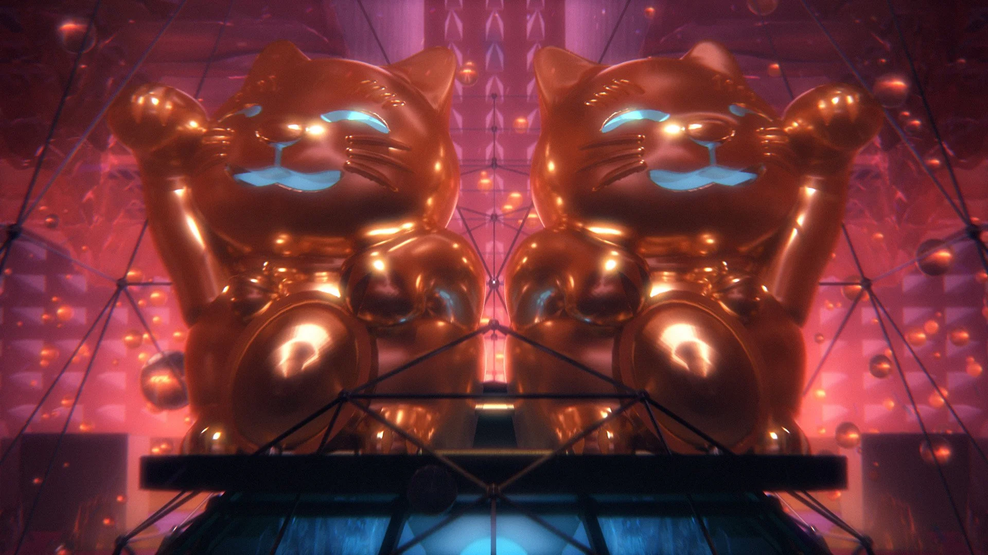 "Coinbase NFT" - Idol Cats 3D CG — saffron ember - blaise hossain - motion design & visual effects